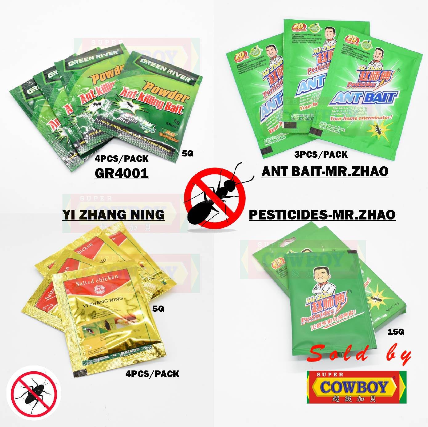 (Ant Bait-Mr.Zhao) Insecticides / Racun Serangga / Tikus / Lipas / Ular ...
