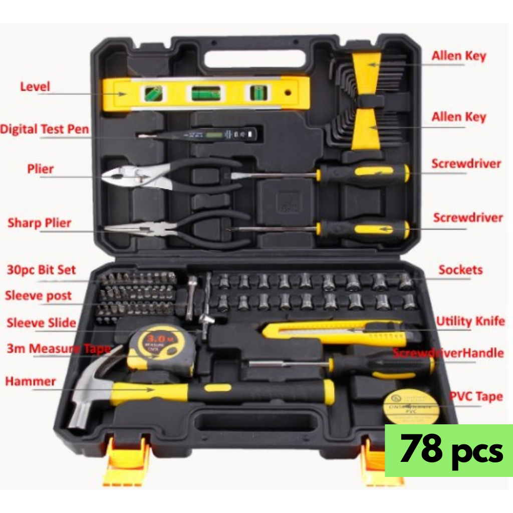 HABO 78 / 108 pcs Tool box set Hand tool full set Multifunction Tool ...
