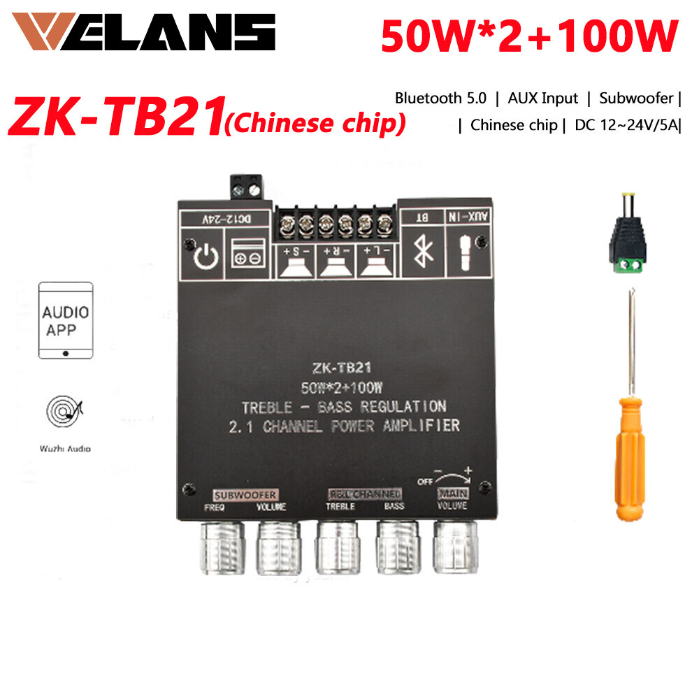 【100% Original】 ZK-TB21 2.1-channel Stereo Bluetooth 5.0 Digital Power ...