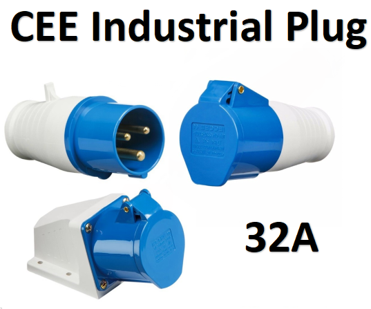 CEE Industrial Site Plug, Wall Sockets and Connector Sockets 32A 3pin ...