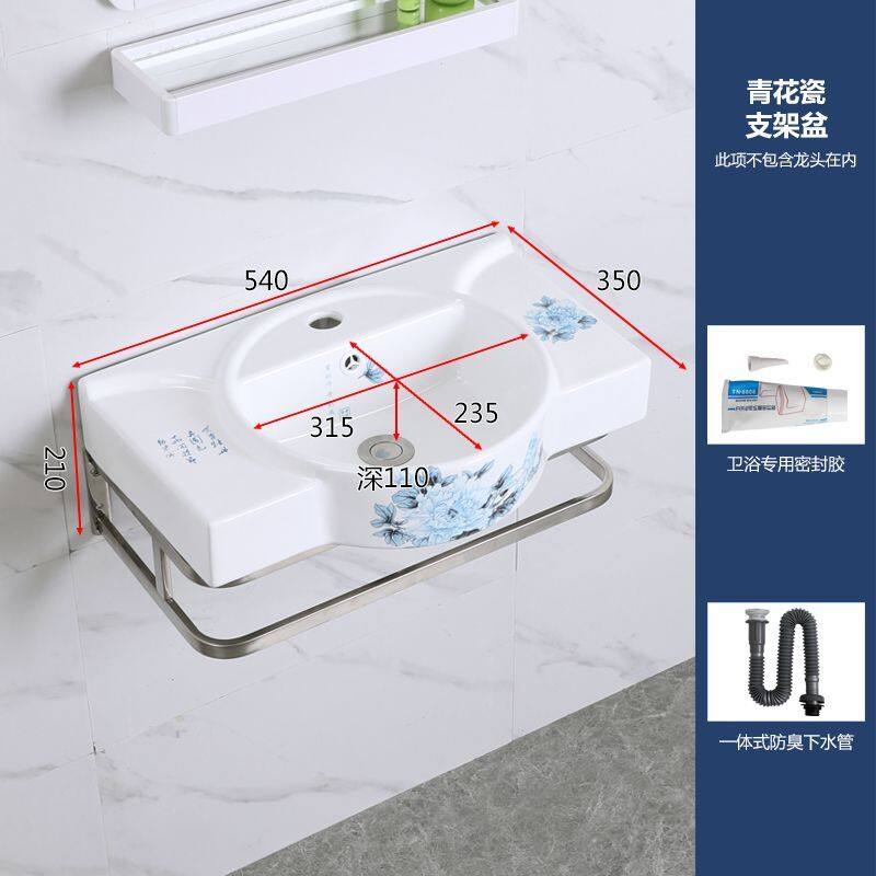 Ceramic bracket basin corner basin hanging basin small apartment wall ...