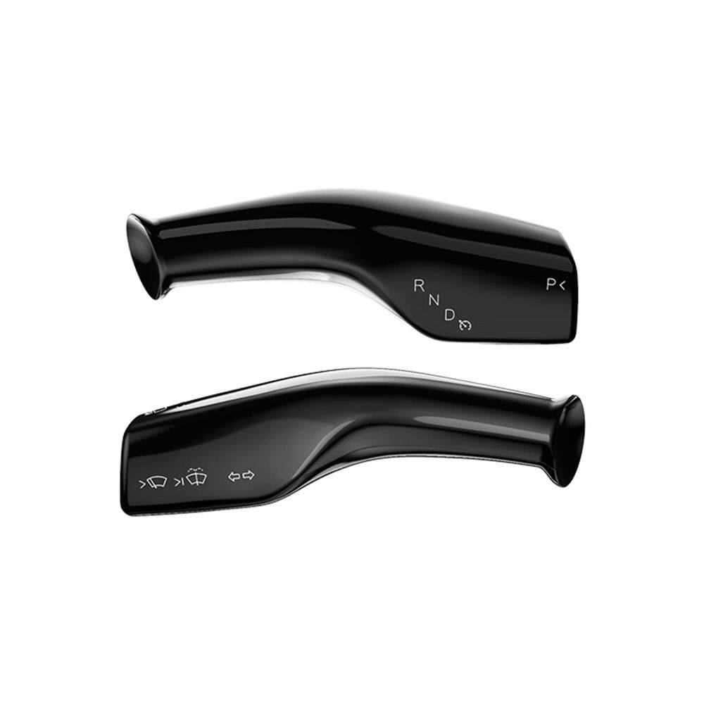 LIANGYAOKU อุปกรณ์ตกแต่งคอลัมน์รถอัตโนมัติ1คู่สำหรับพวงมาลัย Tesla ...