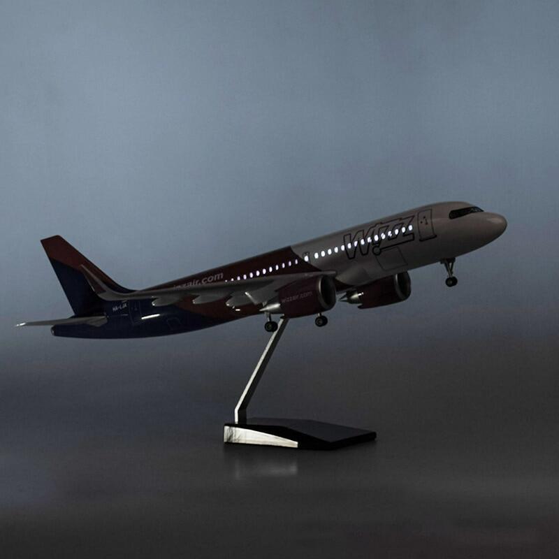 Quick Send 47CM 1/80 Airplane A320NEO A320 NEO Wizz Air Airlines Model ...