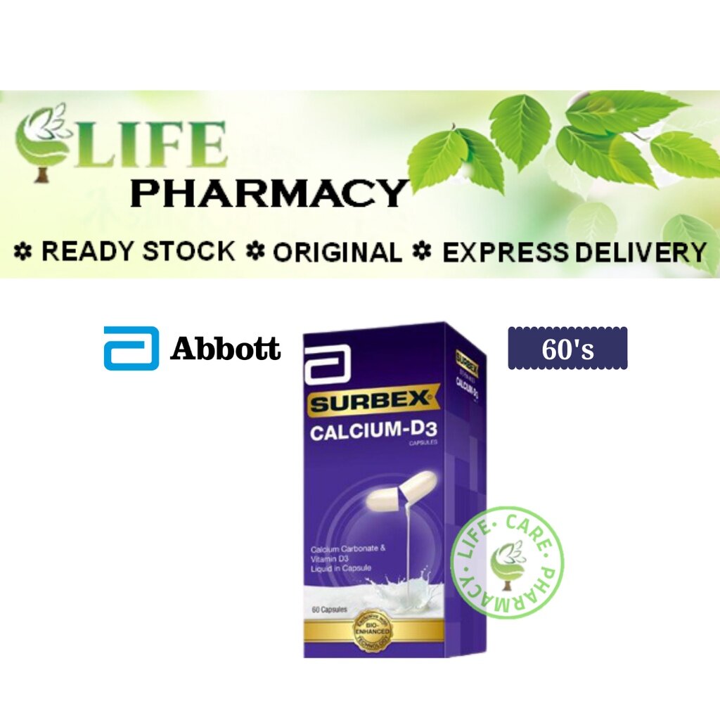 Abbott Surbex Calcium D3 (60's / 2 x 60's) (Expiry 2024) | Lazada