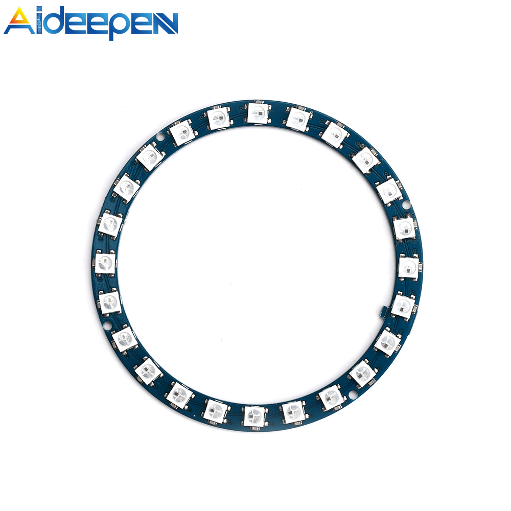 Aideepen 24-bit WS2812 5050 RGB 5V Full Color Highlight Circular Light ...