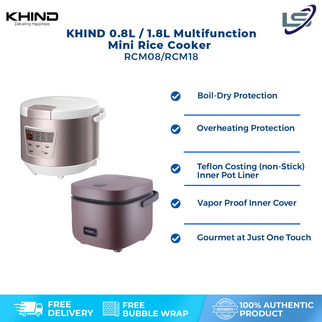 Khind 0.8L1.8L multifunction mini rice cooker rcm08rcm18 overheating ...