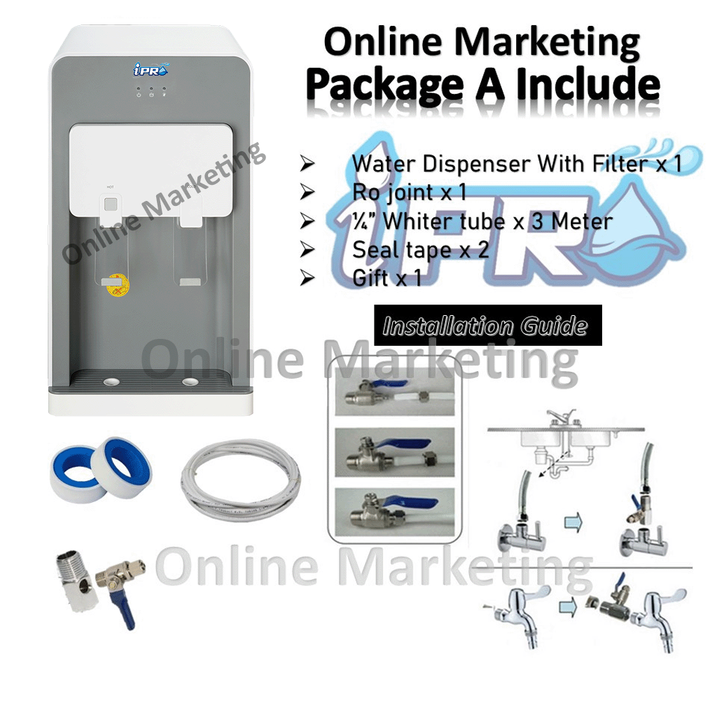 IPRO HOT & WARM TABLETOP WATER DISPENSER FT509 - 4 STAGE KOREA FILTER ...