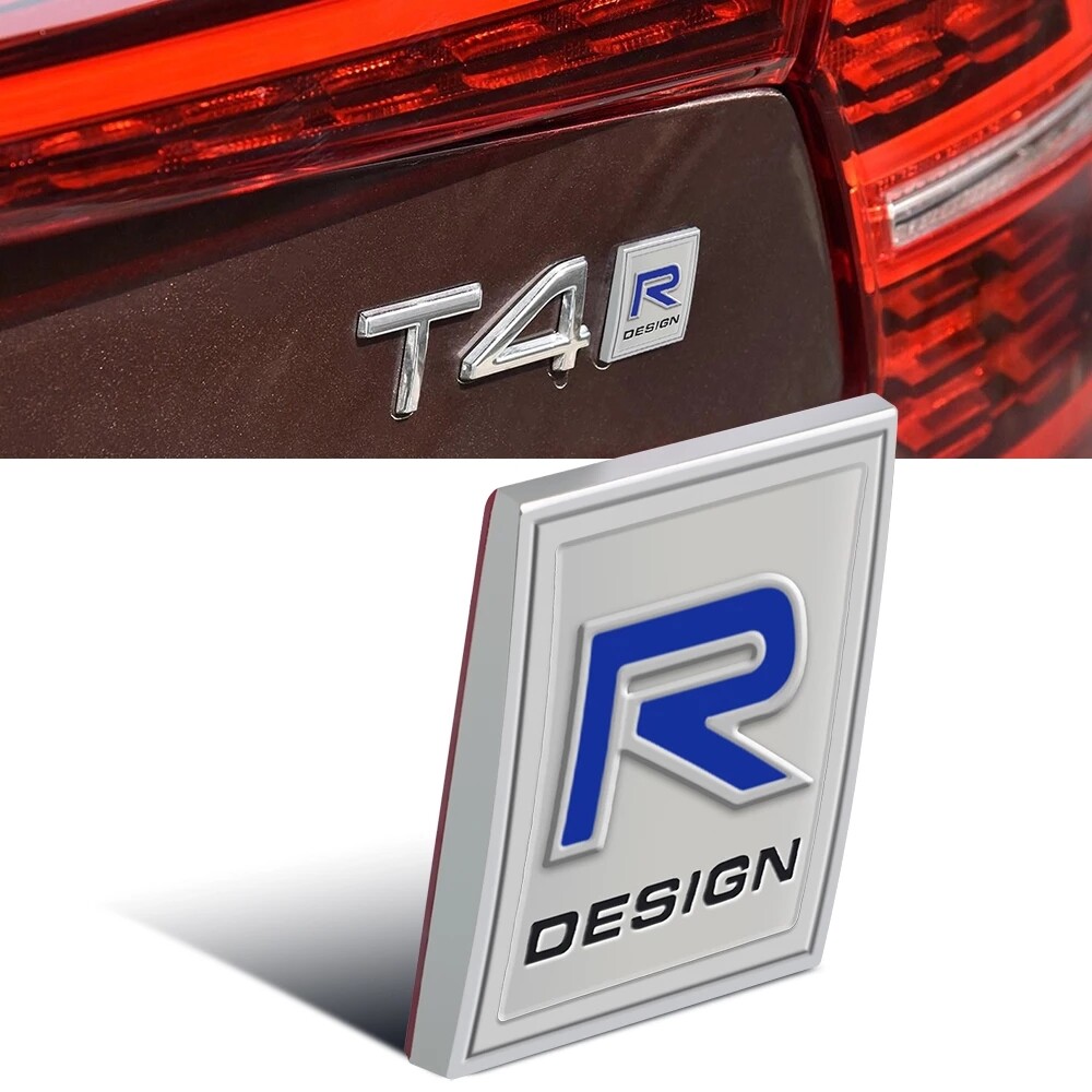 Rdesign Logo Rear trunk emblem R design Car side badge sticker for ...