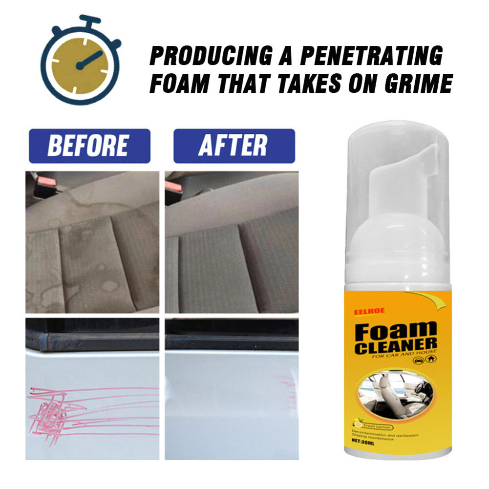 100/150 ML Universal Multi-Purpose Car Foam Cleaner Auto Leather Car Seat Interior Clean Wash ...