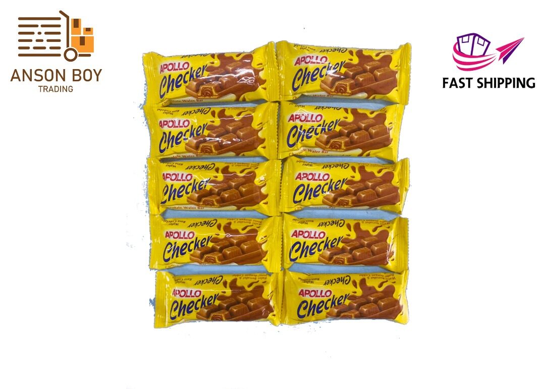 [READY STOCK] APOLLO CHECKER(1788) CHOCOLAT WAFER BAR | Lazada