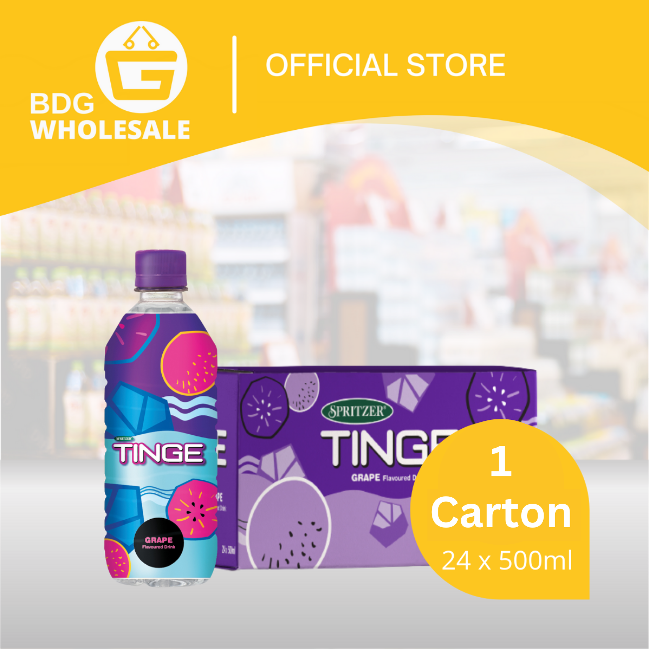 Spritzer Tinge Flavoured Drink - Grape 24 x 500ml | Lazada