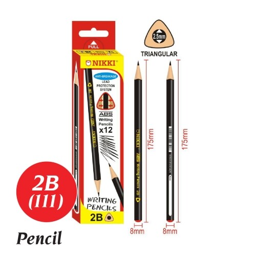 Niso 2B Wirting Pencil | Nikki Tri-Grip 2B Exam Writing Pencil/2B ...