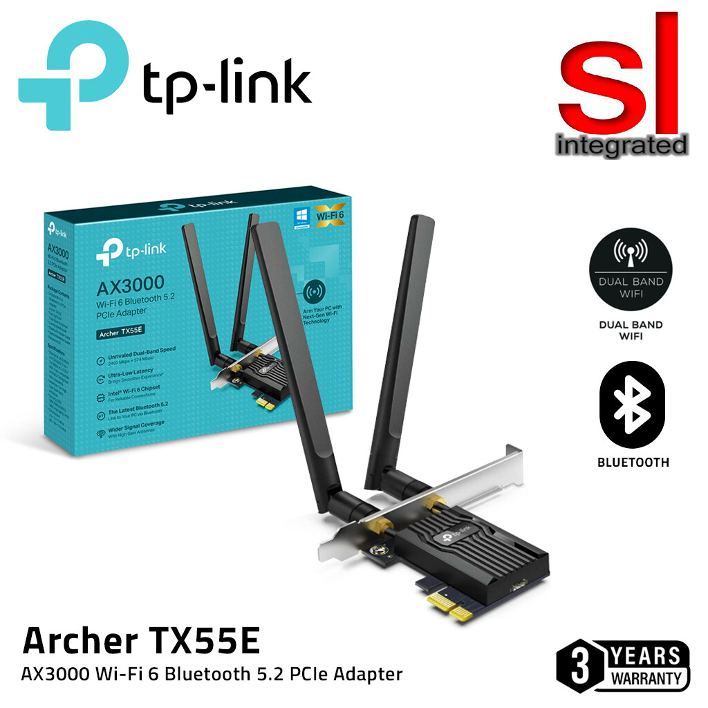 TP-Link Archer (TX50e / TX55e) AX3000 Wi-Fi 6 Bluetooth 5.2 PCIe ...
