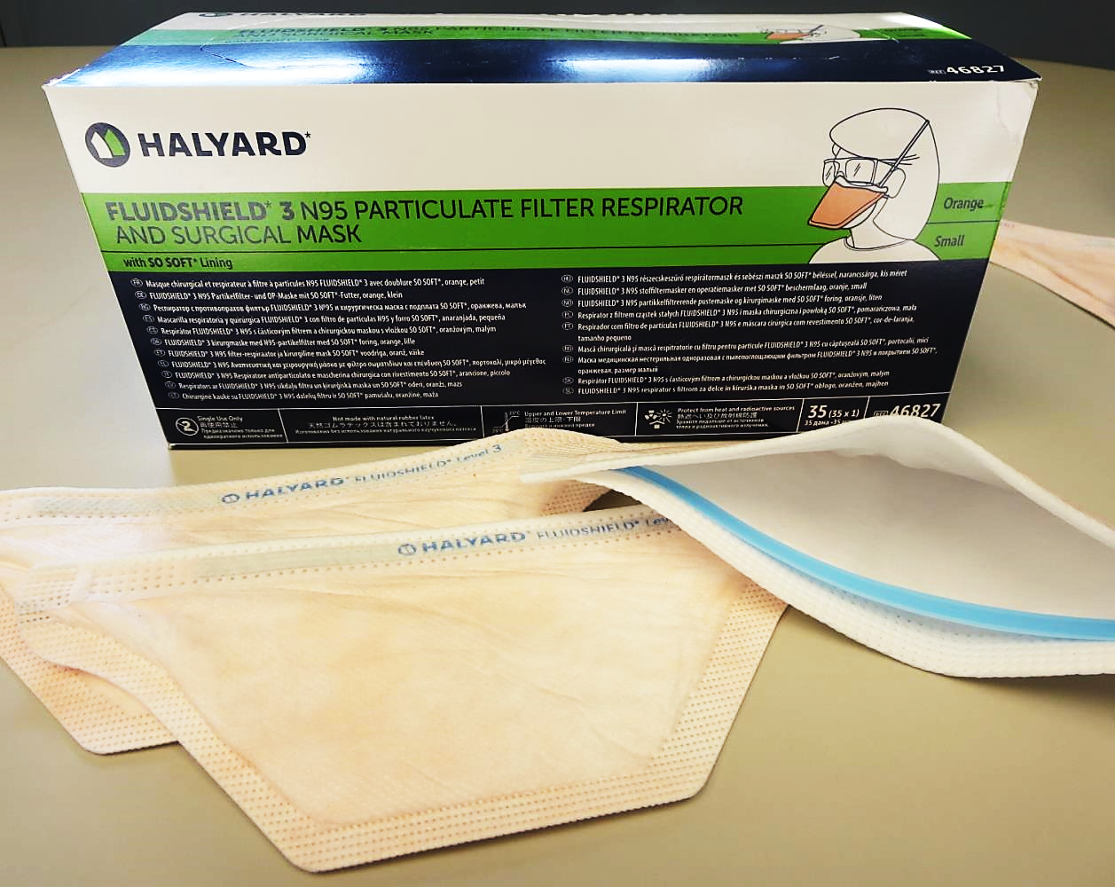 Halyard FLUIDSHIELD N95 Respirator ASTM Level Small 35Ct, 42% OFF