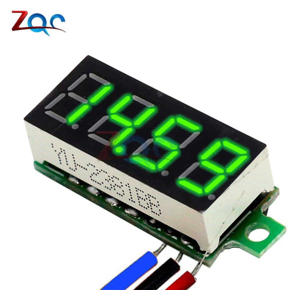 4 Bit 0.36 inch Mini Digital Voltmeter 0-100V DC Volt Voltage Meter LED ...