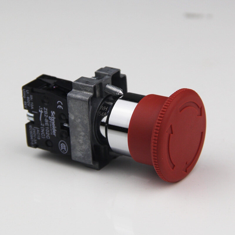 Schneider emergency stop button red mushroom head 1 normally closed ZB2 ... Schneider emergency stop button red mushroom head 1 normally closed ZB2 ...