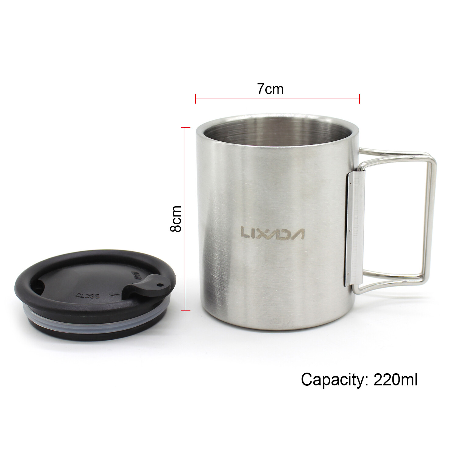 TOMSHOO Lixada 220ml Outdoor Mug Portable Camping Picnic Water Cup ...
