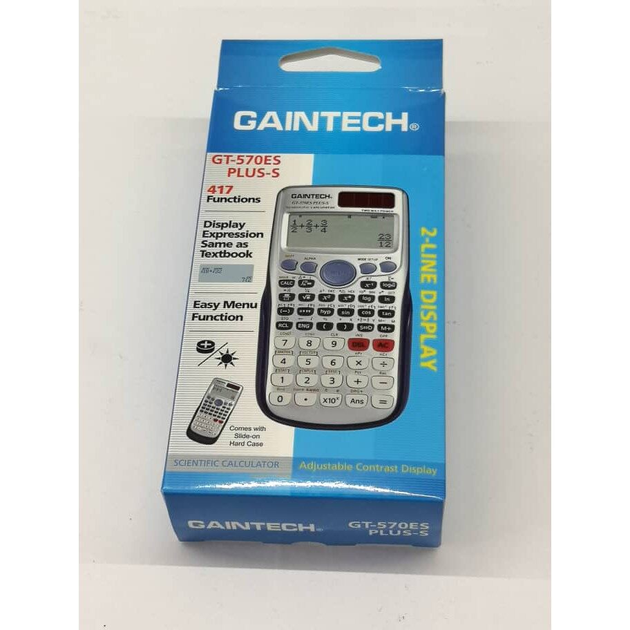 Gaintech Scientific Calculator GT-570ES Plus-Solar (100% Original) | Lazada