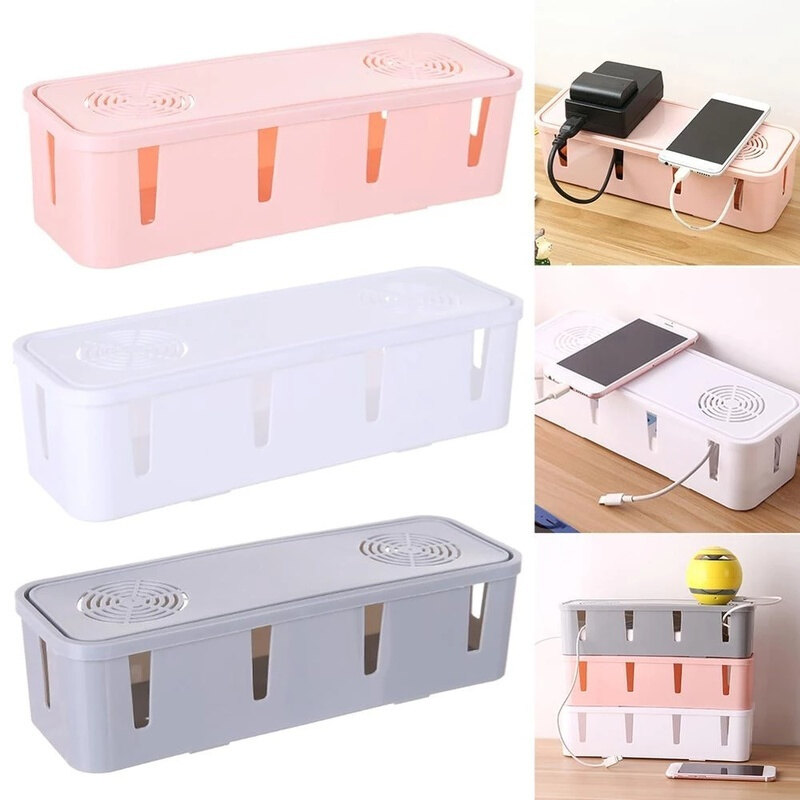 Simple Power Cord Storage Box Household Safety Charging Cord Storage ...