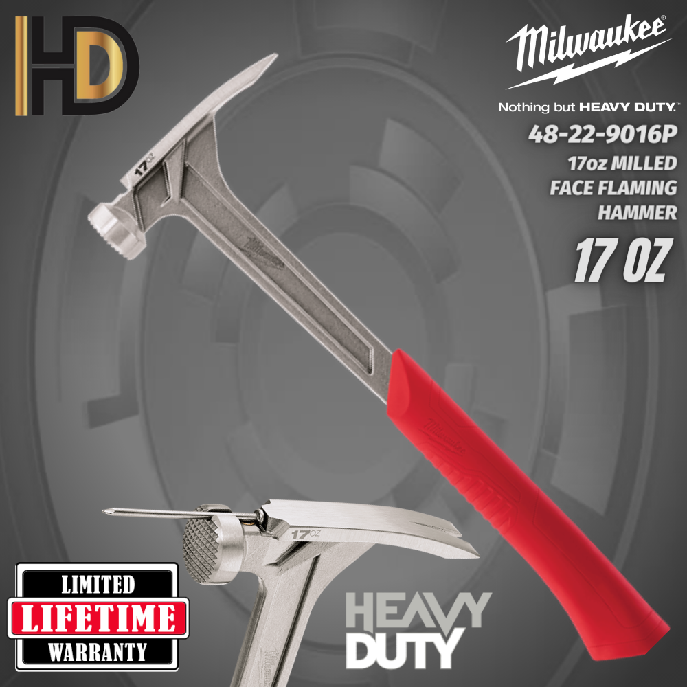 Milwaukee Milled Face Framing Hammer / Milwaukee 17 Oz Claw Hammer ...