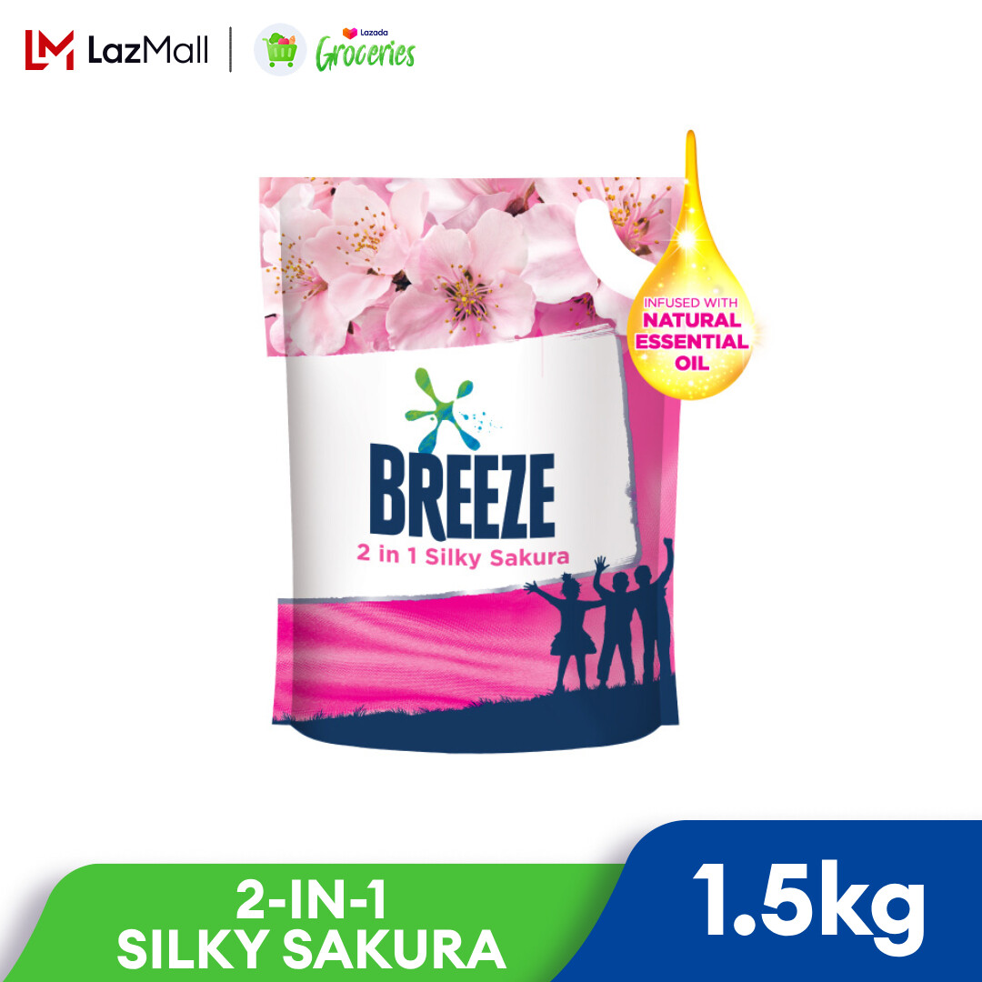 Breeze Liquid Detergent Silky Sakura Refill Pack 1.5kg | Lazada