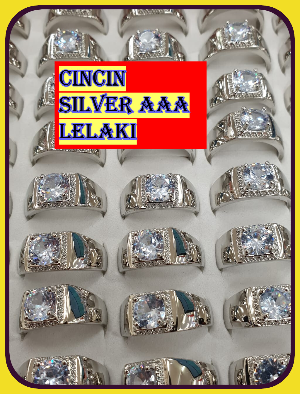 SILVER AAA Cincin Dewasa Lelaki | Lazada