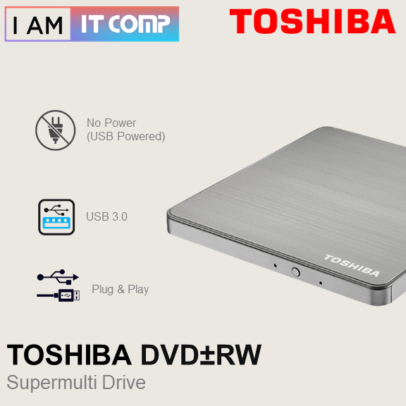 Toshiba USB 3.0 Portable Super Multi Drive - External DVD Writer ...