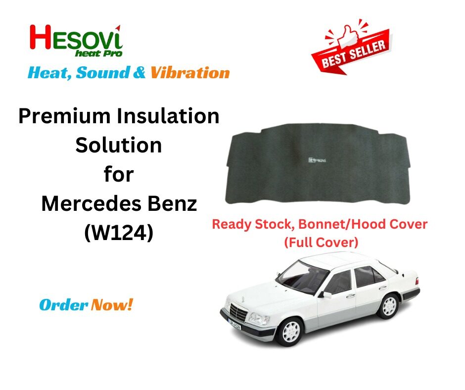 Hood/ Bonnet Insulator Mercedes Benz W124 Sound, Heat & Vibration Proof ...