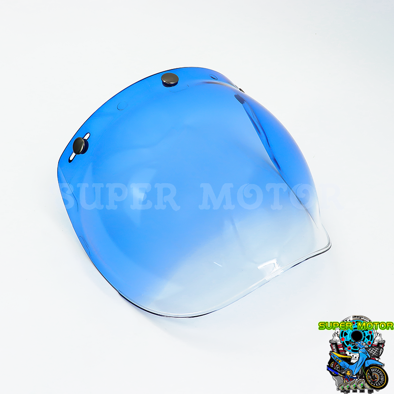 BOGO Motorcycle Helmet Bubble Shield Visor Full Face Mirror Lens with 3 ...