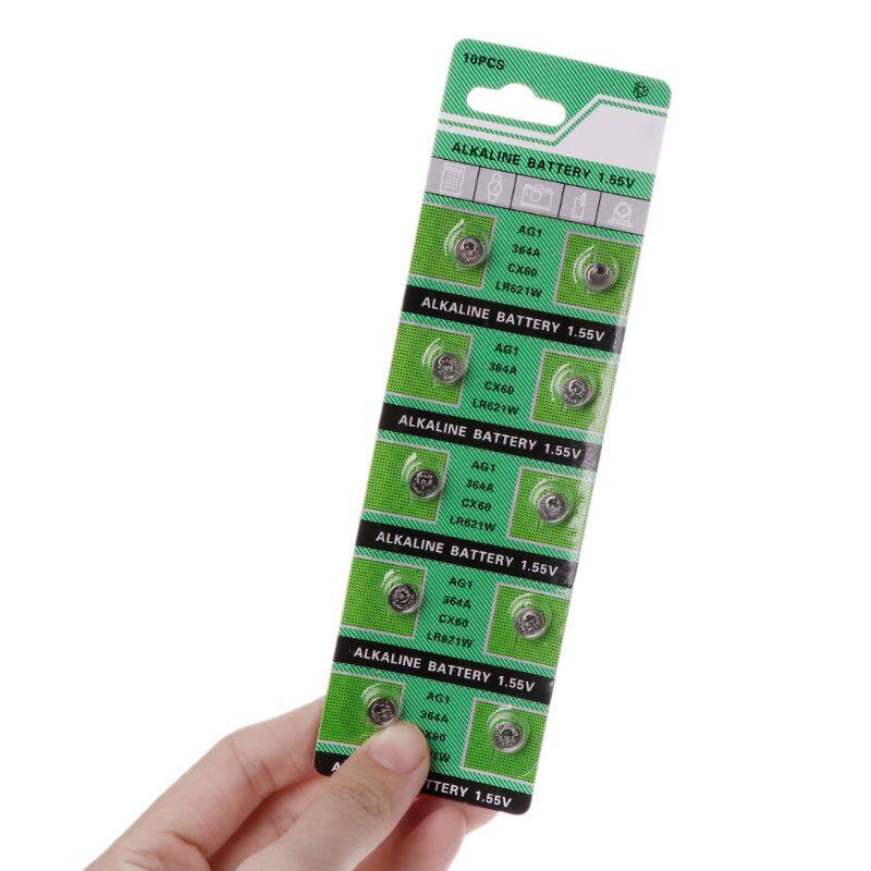 10PCS Watch Battery AG1 1.55V 364 SR621SW LR621 621 LR60 CX60 Alkaline ...