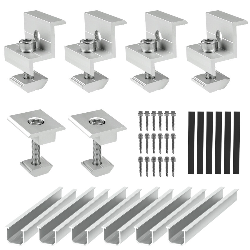 Tin Roof Flat Roof Solar Panel Bracket Mounting System Aluminium ...
