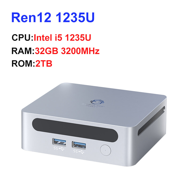 GenMachine New Mini PC 12th Intel i5 1235U Windows11 10 Cores 12 ...
