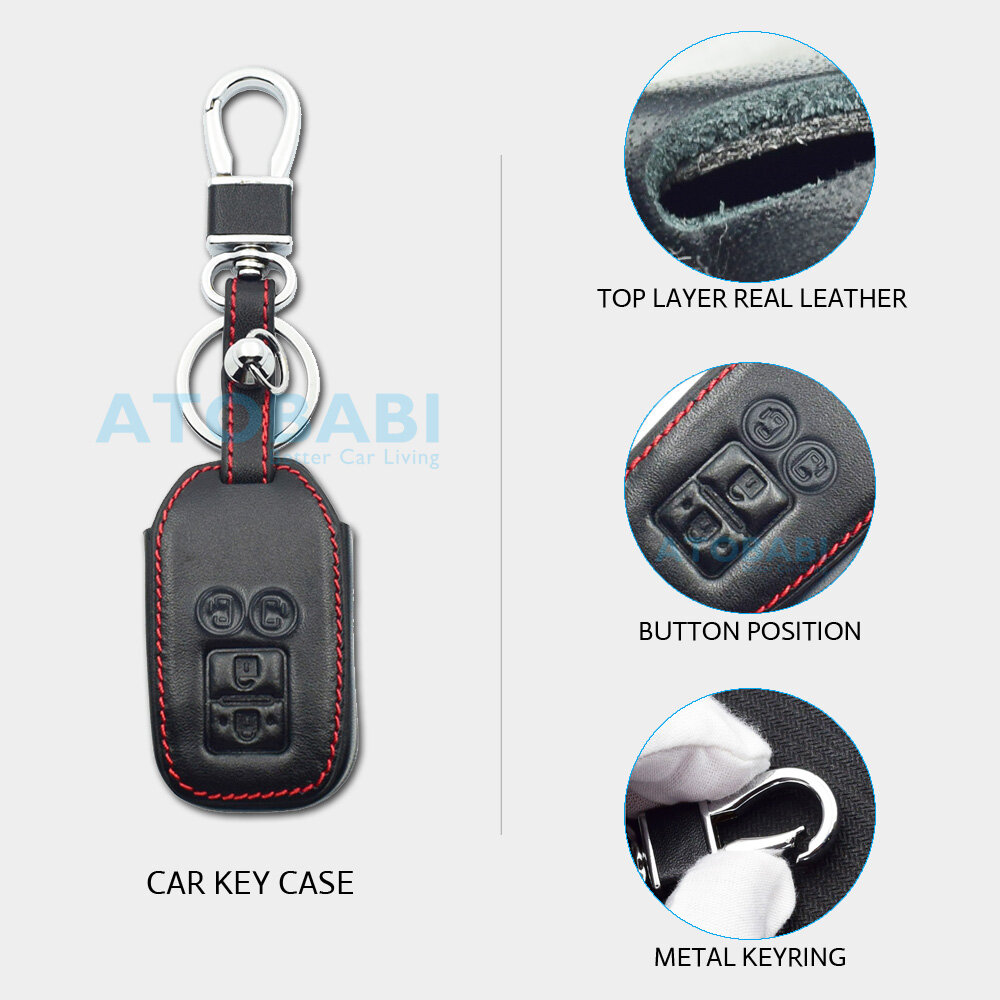 （borongwell）Leather Car Key Case For Suzuki Spacia Mk53s Jimny Sierra ...