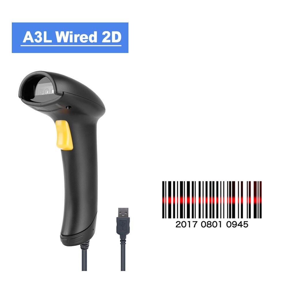 A3D Handheld 2D Wired Barcode Mobile Phone Passport 1D 2D Scanning Express Logistics Barcode QR ...