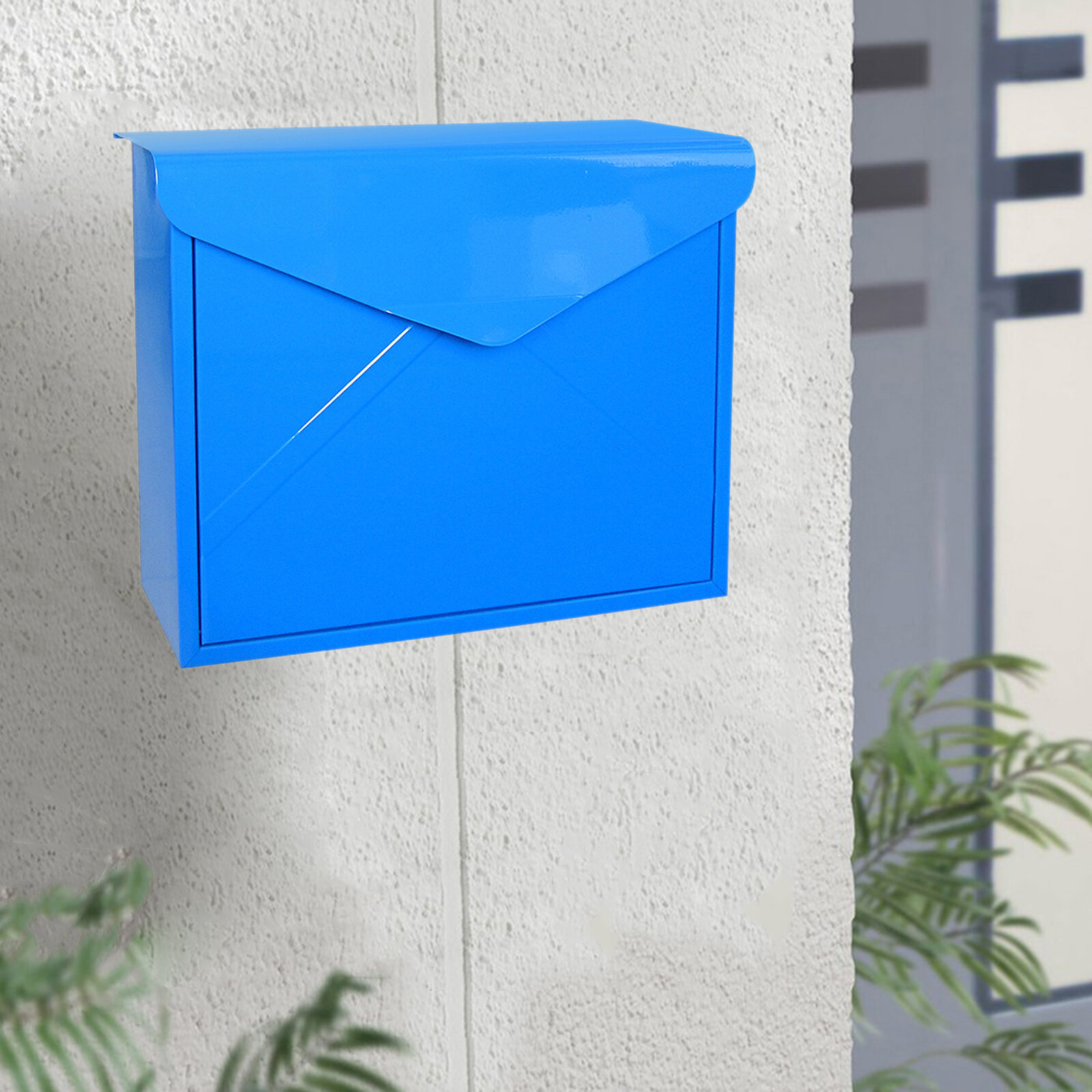 Blesiya Post Box Large Letter Mail box Steel Lockable Outdoor Wall ...