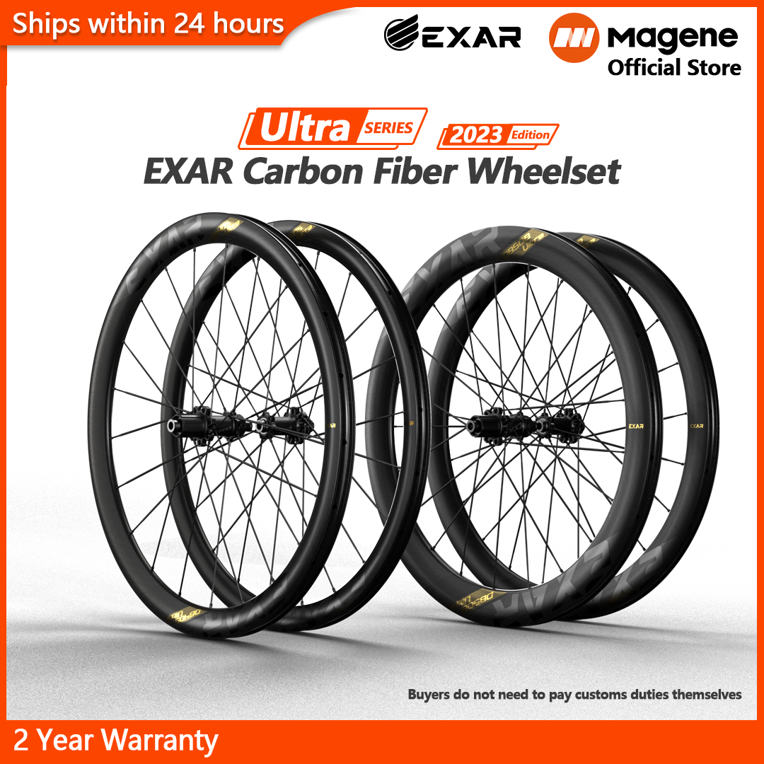 Magene EXAR Carbon Fiber Wheelset Ultra Series Integral Front Rear ...