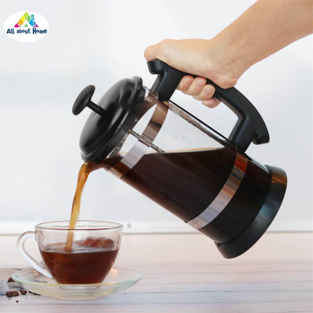 ABH เครื่องชงกาแฟชาพร้อมตัวกรองสแตนเลสลูกสูบแก้วเครื่องมือสำหรับ moring ...