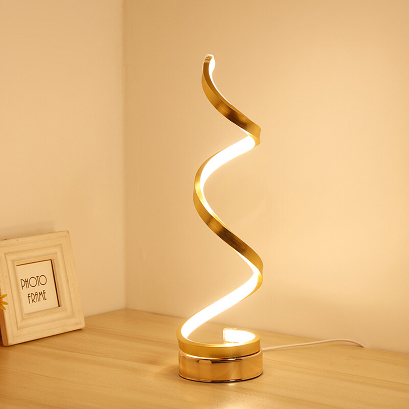 Gold/White,Modern LED Table Lamp Creative Night Light Elegant Table ...