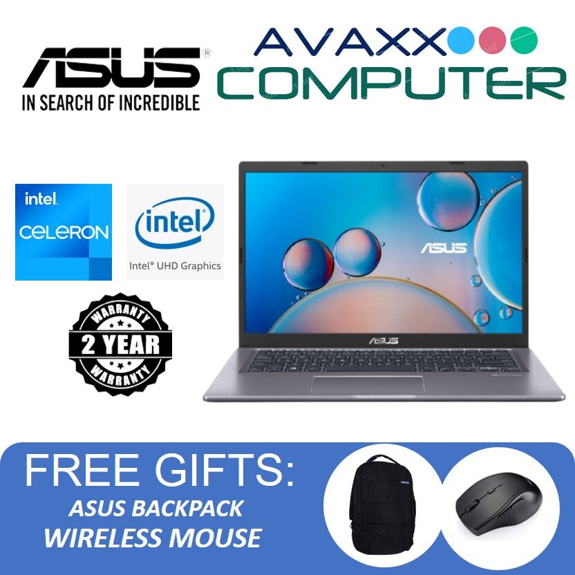 Asus A416M-ABV551W 14" Laptop Slate Grey ( Celeron N4020, 4GB, 256GB ...