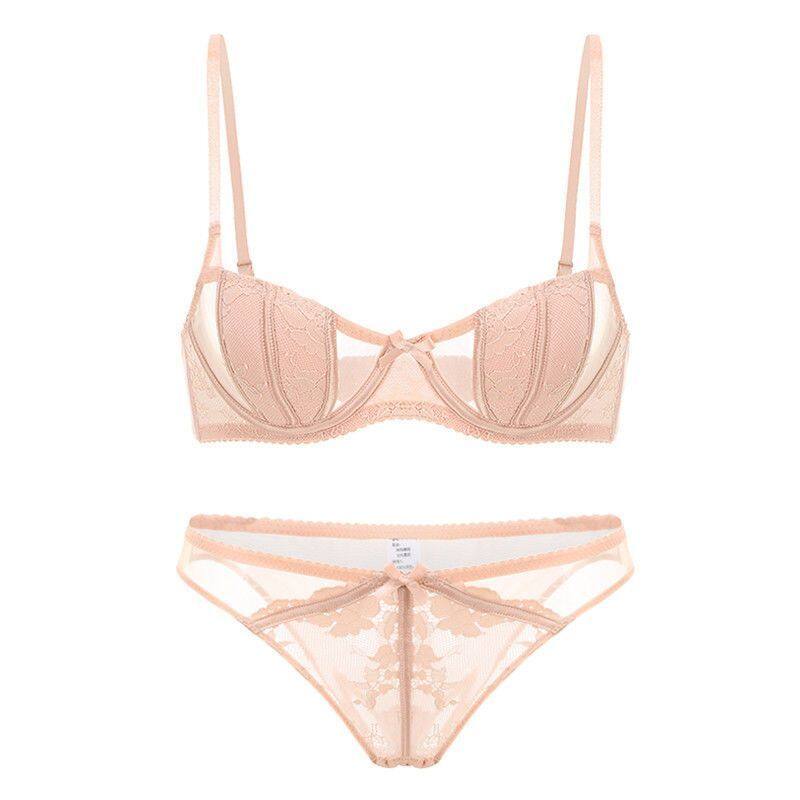 Women's French Bra Underwear Small Chest Gathered Summer Thin Section ...