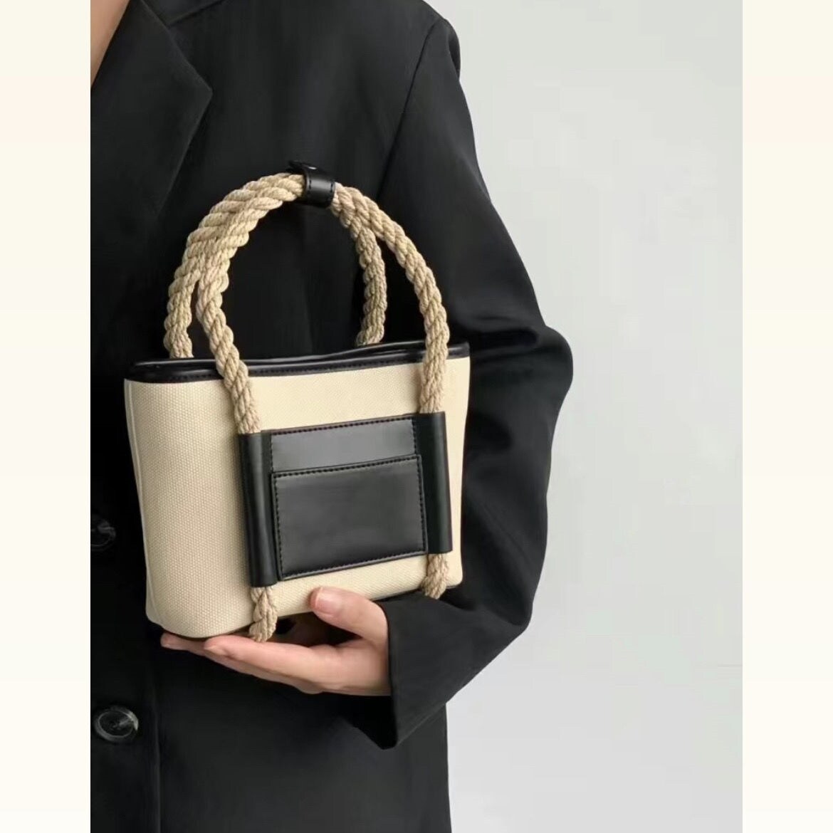 ในฤดูร้อนปี2022 Mini Tote กระเป๋าใหม่แบบพกพาตะกร้าขนาดเล็กเชือกป่าน ...