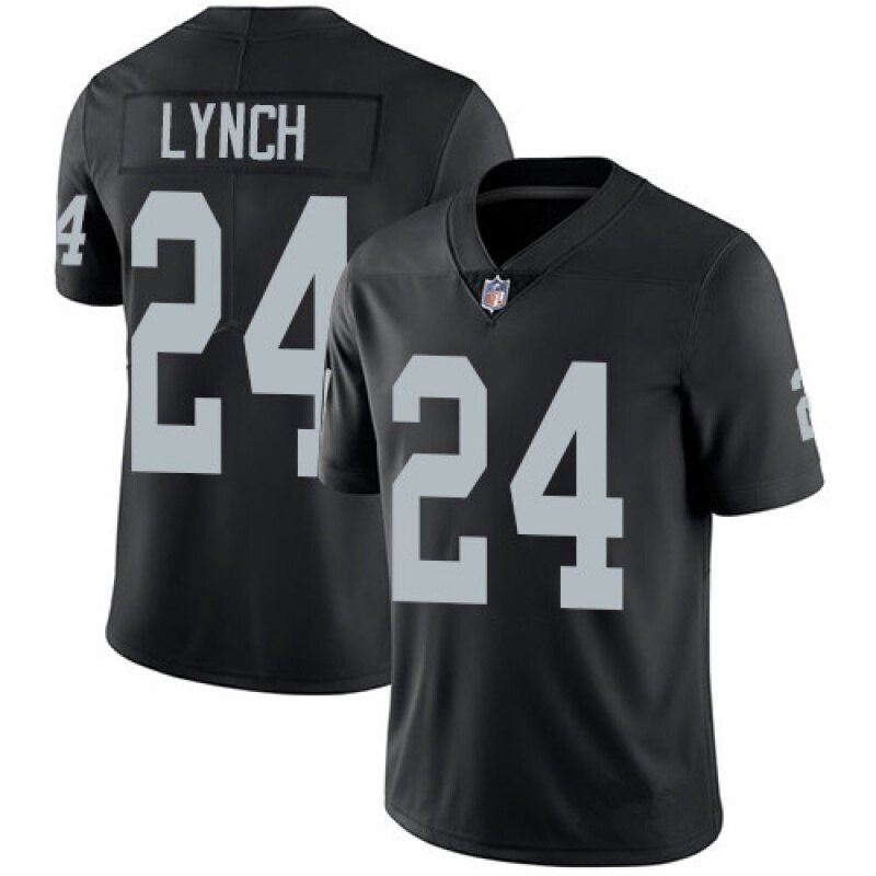 เอ็นเอฟแอลไรเดอร์เสื้อฟุตบอล No. 24 LYNCH Lynch ผู้ชายการแข่งขันของการ ...