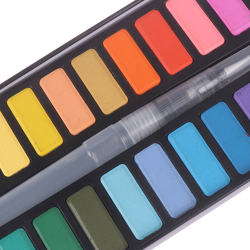 【Flash Sale】24 Colors Watercolor Paint Set With Brush Oil Painting ...