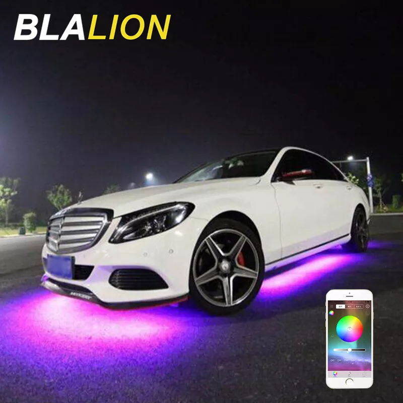 Led Kereta Underglow Lampu Jauh/Kawalan App Casis Lampu Neon Rgb ...