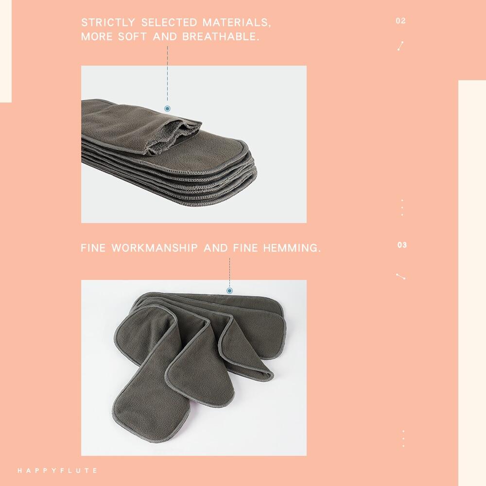 Happy Flute High Quality Baby Nappies Bamboo Charcoal Liner nappy ...