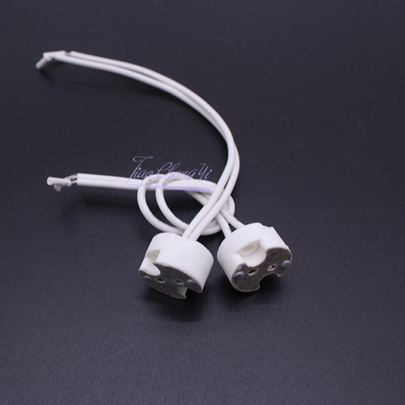 5-50PCS MR16 MR11 GU5.3 G4 Lamp Holder Bulb Base with Wire Ceramic ...