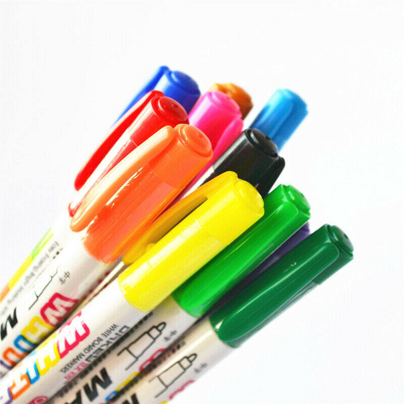 Bokali ใหม่ 12 สีไวท์บอร์ดสดใสปากกามาร์กเกอร์วิจิตรเคล็ดลับปากกามาร์กเก ...