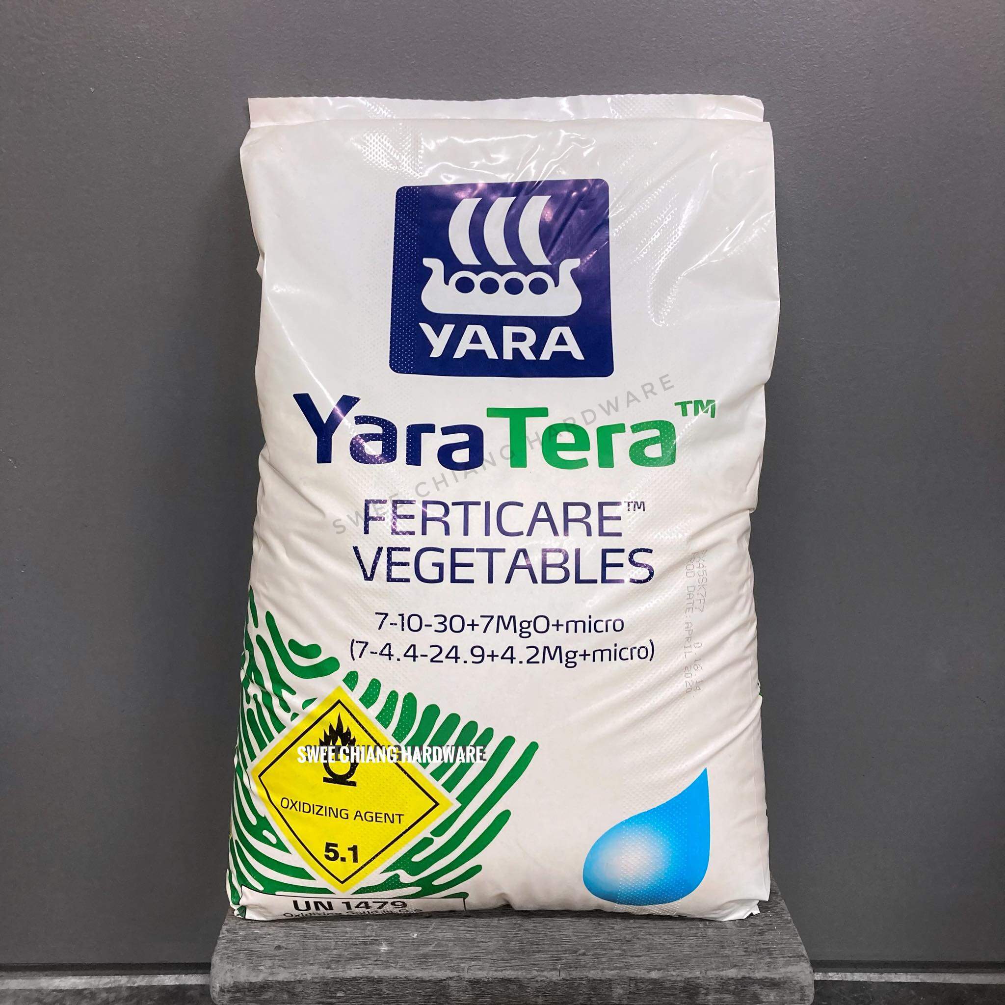 YaraTera FERTICARE VEGETABLE 7-10-30+8MgO 25kg Water Soluble NPK EC ...