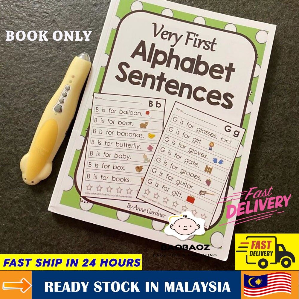 Very First Alphabet Sentences Book Alphabet Charts with Pictures and ...