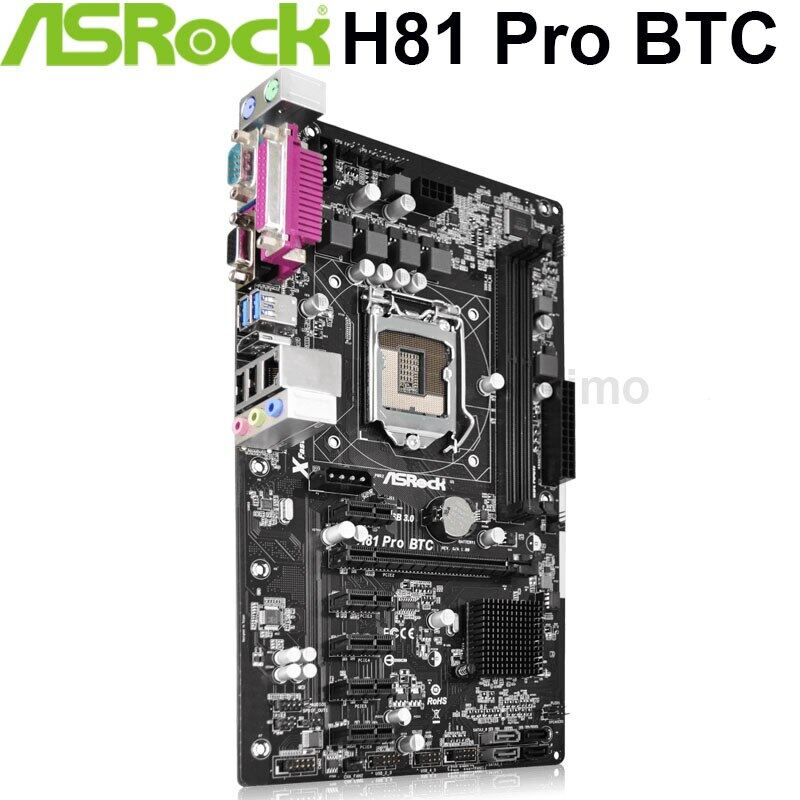 Asrock H81 Pro BTC เมนบอร์ด100% Original LGA 1150 I3 I5 I7 DDR316GB ...